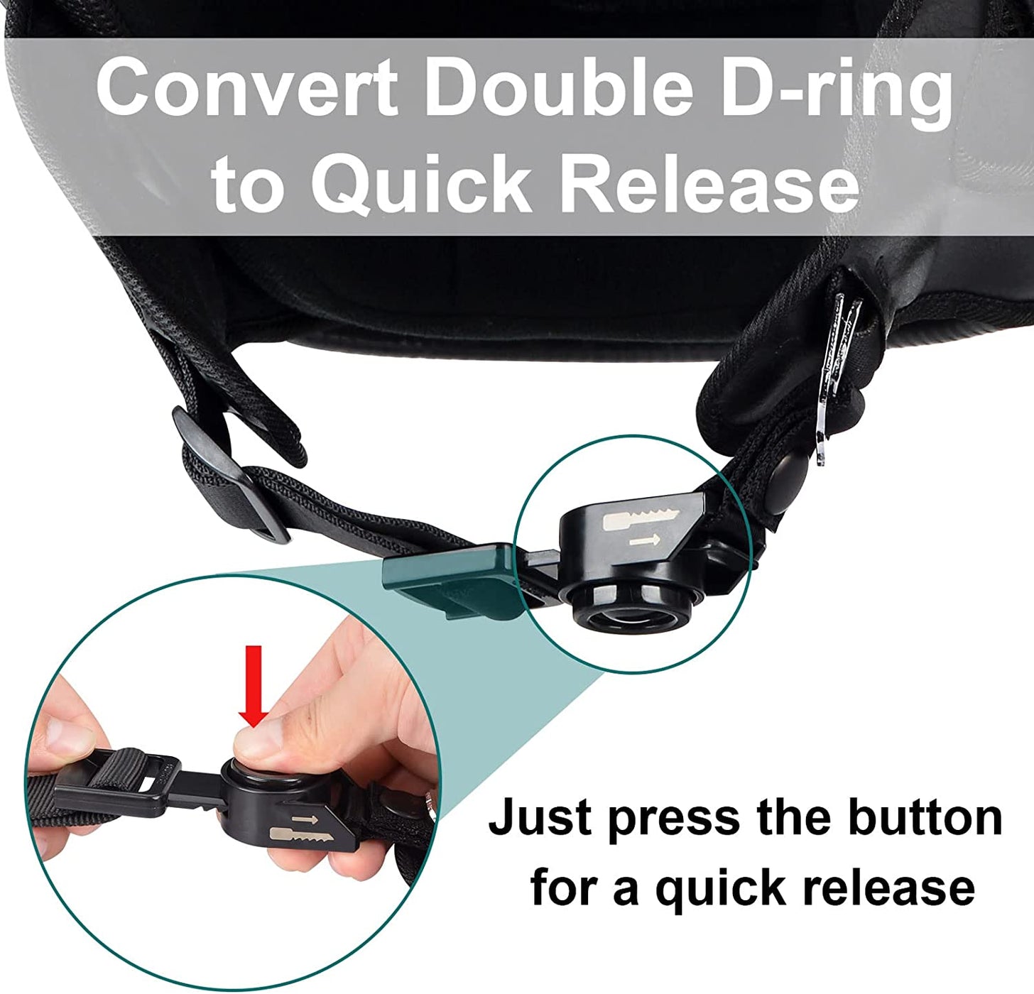 Motorcycle Helmet Quick Release Buckle Kit, Helmet Chin Strap Adapter ...